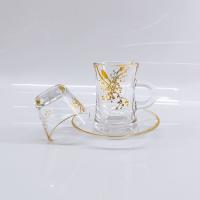 China Elegant Glass Cup Sets with classic styling suitable for serving hot and cold drinks in homes and professional spaces for sale