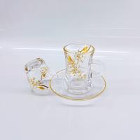 China Elegant Glass Cup Sets with classic styling suitable for serving hot and cold drinks in homes and professional spaces for sale