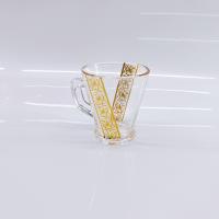 China Elegant 6-Piece Geometric Decal Glass Cup Set – Elevate Every Sipping Moment for sale