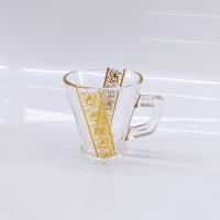 China Elegant 6-Piece Geometric Decal Glass Cup Set – Elevate Every Sipping Moment for sale