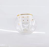 China Glass Cup Sets 12 Piece Lead Free Crystal Cups and Saucers with Transparent Body and Gold Rim Suitable for Home Cafes and Restaurants for sale