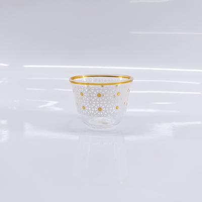 China 65ml 2.2oz Decorative Glass Cups , Elegant Glass CAWA Cup Set for sale