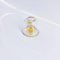 China Elegant Glass Cups with smooth surface and gold rim perfect for cultural celebrations hospitality events and daily elegant for sale