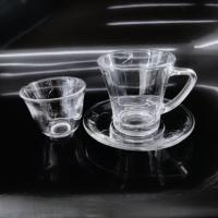 China 18pcs Set 120 Grams Per Cup Transparent Tea Drinking Cup 6pcs Turkish Cups 6pcs Saucers 6pcs Cawa Cups Microwave Safe Lightweight Clear Glass Cup Ideal for Tea Lovers and Daily for sale