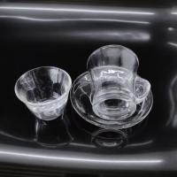 China Lead-Free 6pcs Cawa Cups Glass Tea Cups Transparent Glass Tea Cups Suitable for Restaurants Cafes and Hotels Stylish Durable Drinkware for sale