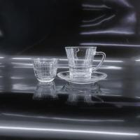 China 110 Ml Capacity Clear Glass Tea Cup 36pcs Set Designed for Coffee Lovers Transparent Material Enhances Tea and Coffee Experience for sale