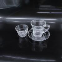 China 110 Ml Capacity Clear Glass Tea Cup 36pcs Set Designed for Coffee Lovers Transparent Material Enhances Tea and Coffee Experience for sale