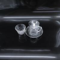 China 18pcs Set Glass Tea Cups 6pcs Turkish Cups 6pcs Saucers 6pcs Cawa Cups 120 Grams Per Cup Designed Coffee Tea Glassware Lightweight Durable Clear Transparent Cups for sale