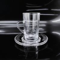 China Durable Glass Drinking Sets 12 Pieces Set 6pcs Turkish Cups 6pcs Saucers Suitable For Commercial Kitchens And Food Establishments for sale