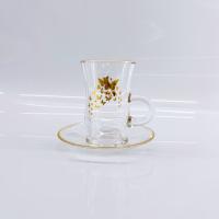China 110ml Capacity Elegant Glass Tea Cups 12 Piece Set Ideal for Coffee Breaks Durable Transparent Heat Resistant Comfortable Grip for sale