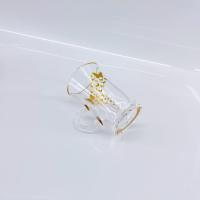 China 165g Clear 6 pcs Glass Tea Cup Elegant Butterfly Ideal for Serving Hot Tea in Cafes Restaurants and Offices for sale
