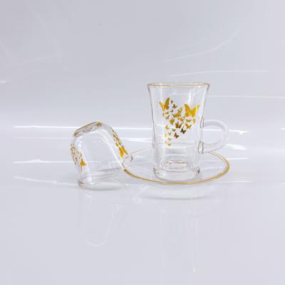 China 36 Piece Set Glass Coffee Cups Featuring 110ml Capacity and Heat Resistance Up To 100°C Designed for Professional Coffee Service for sale