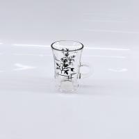 China Mouth Width 59mm Glass Cup Sets Set quantity 36pcs Dishwasher safe Perfect with Black Leaves for sale