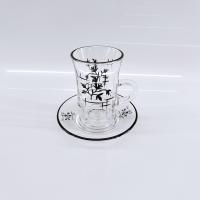 China 18pcs Set 110ml Capacity Glass Tea Cups Heatresistance Up To 100°C 165g Transparent Glass Tea Cups Lightweight Suitable For Hotels for sale