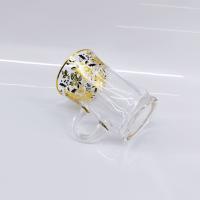 China Glass Tea Cups 6PC SET Heatresistance Up To 100°C Ecofriendly True Elegant And Functional For Commercial Tea Serving with Two Tone Floral Design for sale