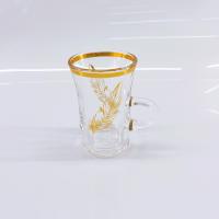 China Heatresistance Up To 100°C Glass Cup Sets Dishwasher Safe 6 Tea Cups and 6 Saucers For Commercial Beverage Service for sale