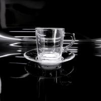 China Elegant Transparent Glass Tea Set – 6 Cups & 6 Saucers, Ideal for Beach Parties, Afternoon Tea & Outdoor Entertaining for sale