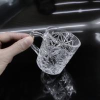 China 12Pcs Glass Cups  Sets with 6 Cups & 6 Saucers Lead Free Crystal Package IncludesGlass Cups Suitable for Restaurants Hotels and Event Venues for sale