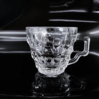 China 6Pcs Elegant Glass Tea Cup With Height Of 70mm Capacity of 165ml And Transparent Design With Pattern for sale