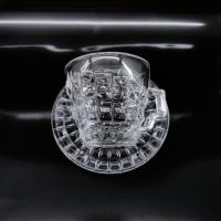 China 12PCS  Glass Cup Sets Packageincludes 6 165Ml Glass Cups & 6 Saucers  Perfect Glassware for Serving Hot and Cold Drinks in Restaurants for sale
