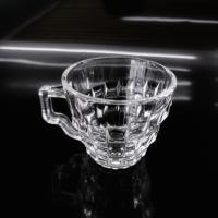China 6Pcs Elegant Glass Tea Cup With Height Of 70mm Capacity of 165ml And Transparent Design With Pattern for sale