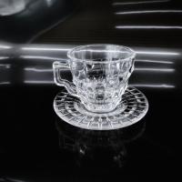 China 12PCS  Glass Cup Sets Packageincludes 6 165Ml Glass Cups & 6 Saucers  Perfect Glassware for Serving Hot and Cold Drinks in Restaurants for sale