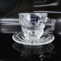 China 12PCS  Glass Cup Sets Packageincludes 6 165Ml Glass Cups & 6 Saucers  Perfect Glassware for Serving Hot and Cold Drinks in Restaurants for sale
