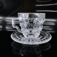 China 12PCS  Glass Cup Sets Packageincludes 6 165Ml Glass Cups & 6 Saucers  Perfect Glassware for Serving Hot and Cold Drinks in Restaurants for sale