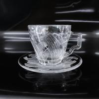 China 165ml Transparent Glass Cups Sets 12pcs Glass Cups & Saucers For Restaurants Hotels for sale