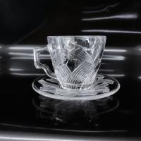 China 165ml Transparent Glass Cups Sets 12pcs Glass Cups & Saucers For Restaurants Hotels for sale