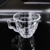 China 165ml Capacity  6Pcs Transparent Glass Cups Set Elegant Design Suitable For Drinkware Serving for sale