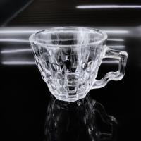 China 165ml Capacity  6Pcs Transparent Glass Cups Set Elegant Design Suitable For Drinkware Serving for sale