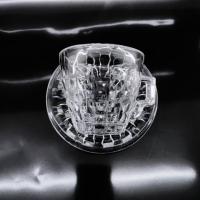 China Lead Free Crystal Glass Glass Cup Sets Featuring 6 Saucers Ideal for Hotels Restaurants and Corporate Catering Services for sale