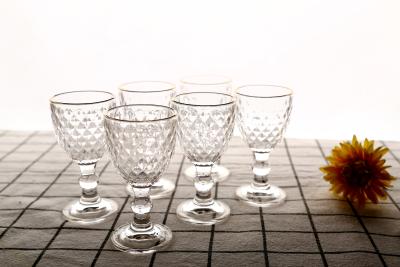 China Elegant 6 Piece Gold Rim Goblets , Crystal Goblet Set 65ml For Weddings / Dinners / Daily for sale