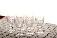 China Luxury Gold Rim Lea Free Crystal Goblet Set 6 Piece For Weddings / Daily for sale