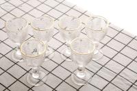China Luxury Gold Rim Lea Free Crystal Goblet Set 6 Piece For Weddings / Daily for sale