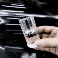 China Crafted Lead Free Crystal Cups ,  Transparent Straight Glass Cups for sale