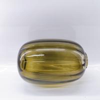 China 175mm Max Diameter Lead-free Crystal Glass Vase Handmade Mouth Blown for Elegant Flower Display for sale
