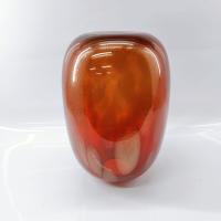 China Handmade Mouth Blown Glass Vase 250mm Height Customized Logo For Elegant Home Decor for sale