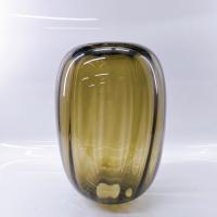 China 175mm Max Diameter Lead-free Crystal Glass Vase Handmade Mouth Blown for Elegant Flower Display for sale