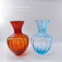 China Handmade Lead-free Crystal Glass Vase with 75mm Bottom Diameter for Stylish Floral Displays and Decorative Centerpieces for sale