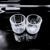China Pattern Clear Shot Glass Cups 95ml Capacity 6 Pieces 62mm Height for sale
