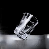 China Round Crystal Glass Tea Cups 77ml Espresso Shot Glass Cups 60mm Height for sale