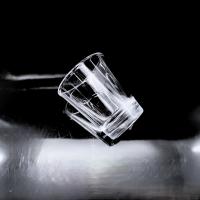 China Round Crystal Glass Tea Cups 77ml Espresso Shot Glass Cups 60mm Height for sale