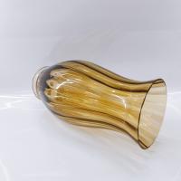 China Elegant 305mm Height Glass Vase Handmade and Eco-Friendly for Floral Arrangements and Interior Decoration for sale