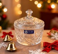 China Lead Free Crystal Glass Candy Bowl with 165ML Capacity and Modern Design for Parties and Events for sale