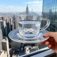 China Crystal-Clear Glass Coffee Sets for a Clean and Elegant Look  Ideal For Coffee Shops for sale