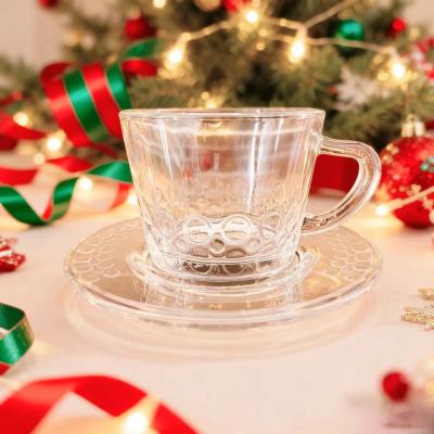 China Crystal-Clear Glass Coffee Sets for a Clean and Elegant Look  Ideal For Coffee Shops for sale