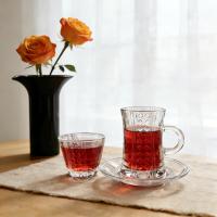 China Durable Stylish Glass Cup Sets 18 Piece Drinkware Collections For Tea Coffee for sale