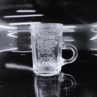 China 6-Pack 90ML Lead-Free Crystal Glass Cups with Handle - Elegant Serving for Cafes, Restaurants and Offices for sale